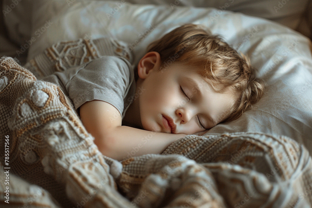 Cute little kid sleeping. Little boy sleeping in bed Cute little boy ...
