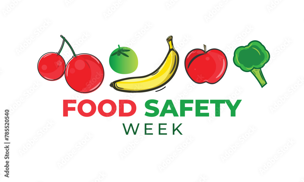 Food safety week. background, banner, card, poster, template. Vector ...