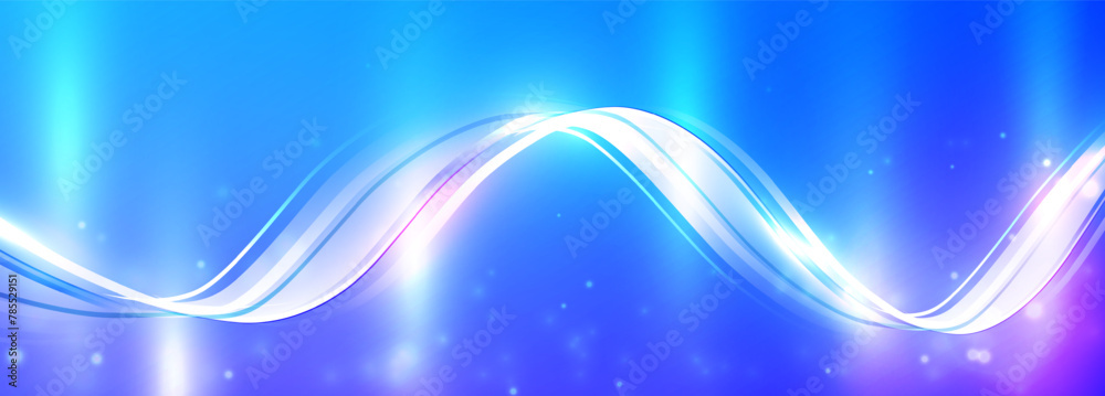 Abstract technology wave design with glowing light effect, digital ...