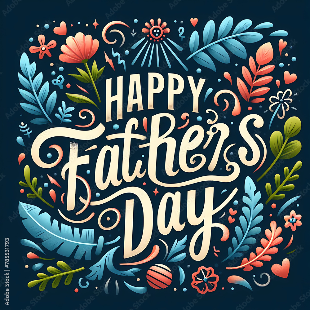 Father's Day image, closeup of child handing letter to father. Happy ...