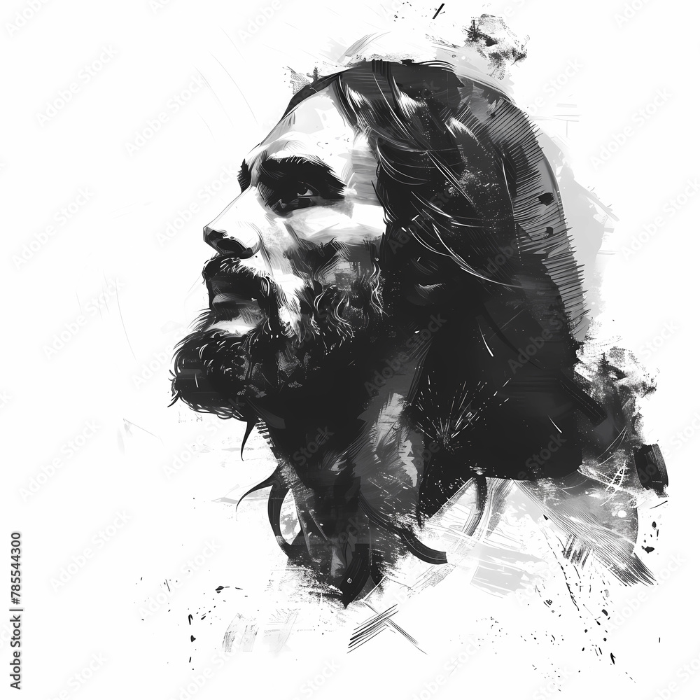 Jesus Christ, photography with white background, faith Stock ...