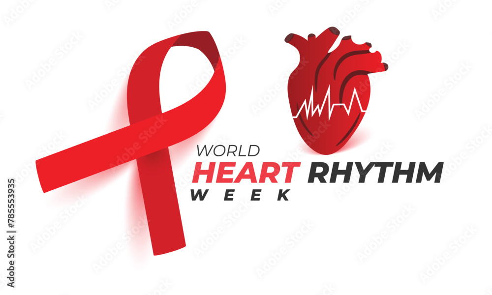 World Heart Rhythm week. background, banner, card, poster, template ...