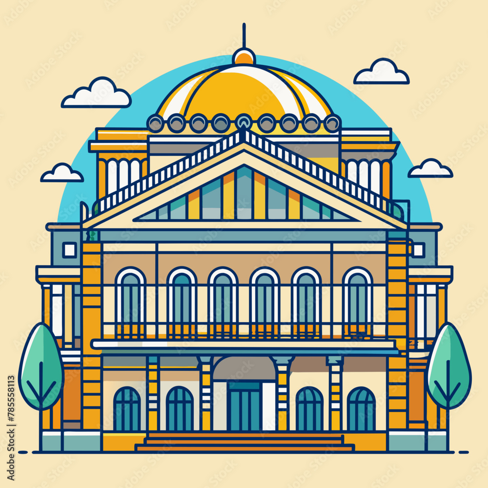 opera house illustration | opera house outline unique illustration ...