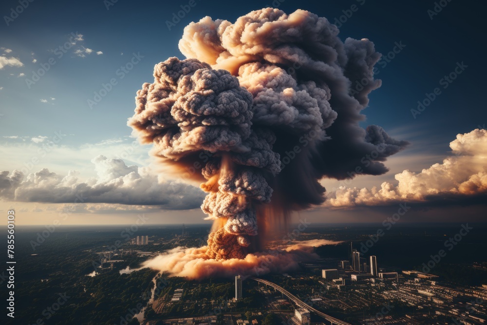 visualize a world map depicting the aftermath of a global nuclear war ...