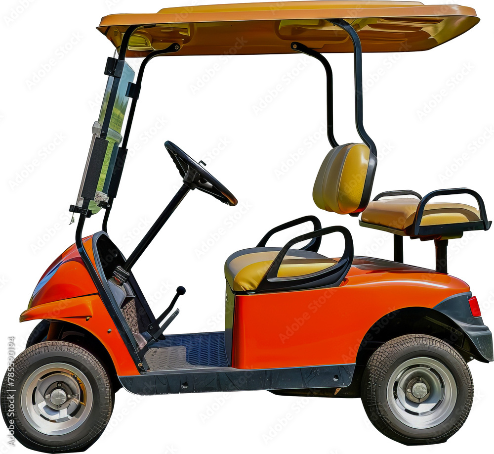 Golf cart side view isolated cut out png on transparent background ...