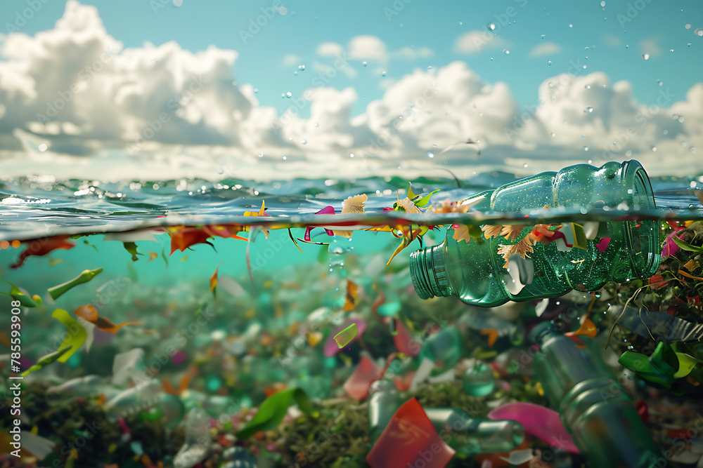 A compelling depiction of the environmental impact of plastic waste on ...
