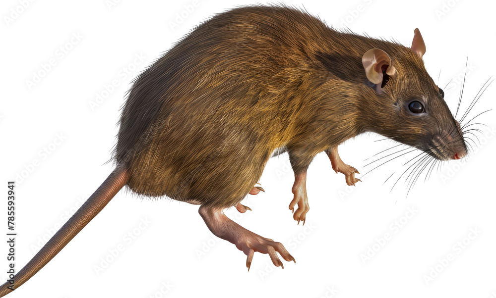 Brown rat cut out png on transparent background Stock Photo | Adobe Stock