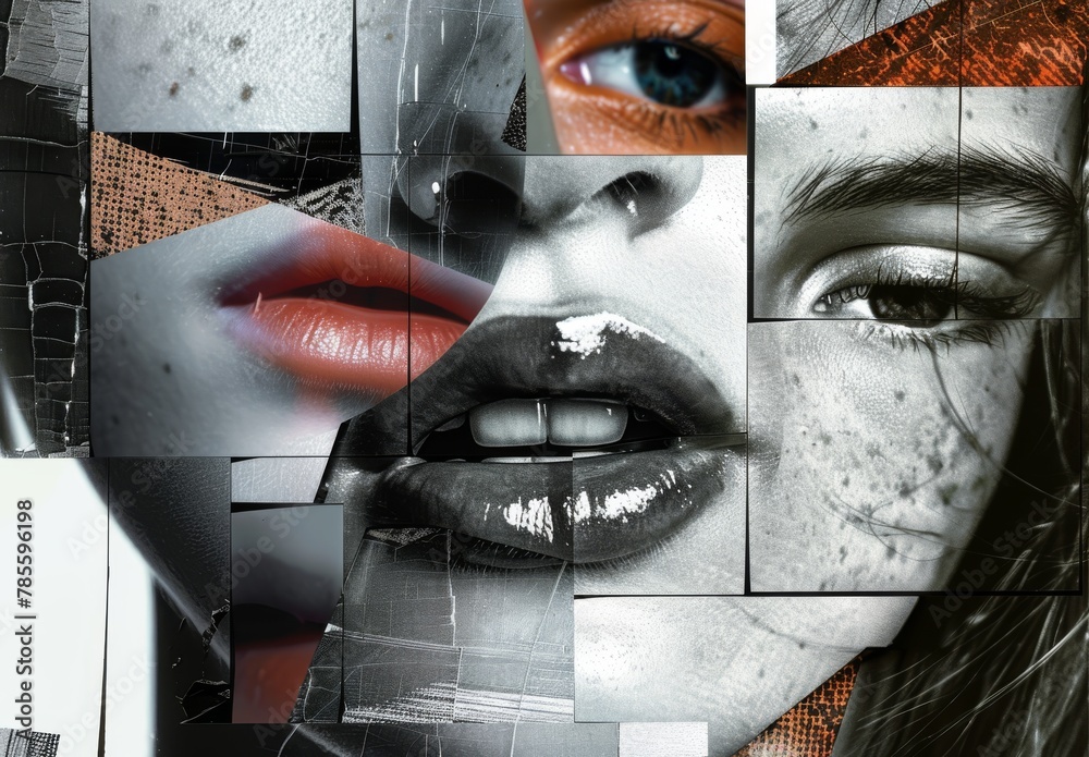 Take close-up shots of different parts of the face, such as eyes, lips ...