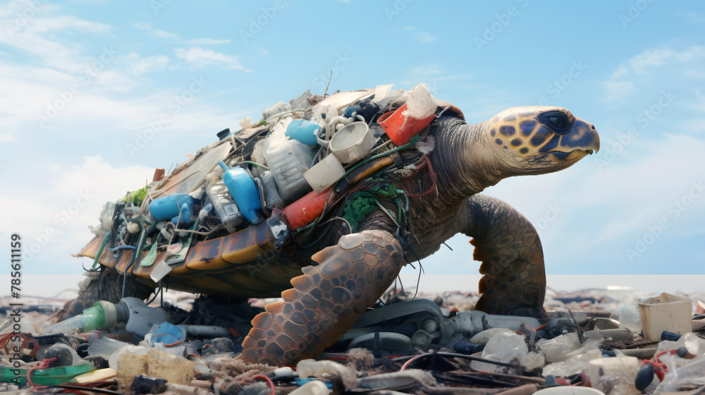 Sea turtle, plastic waste, Ocean pollution, trash, plastic rubbish ...