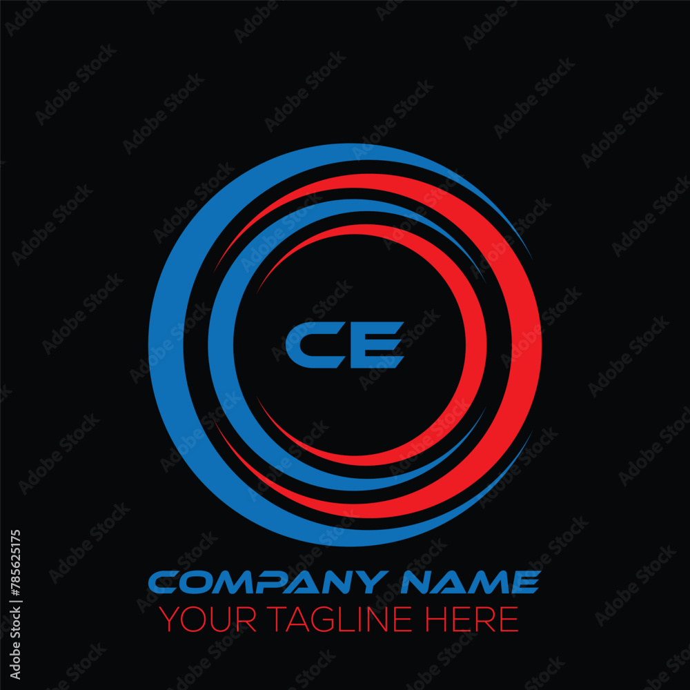 CE letter logo creative design. CE unique design. CE letter logo design ...