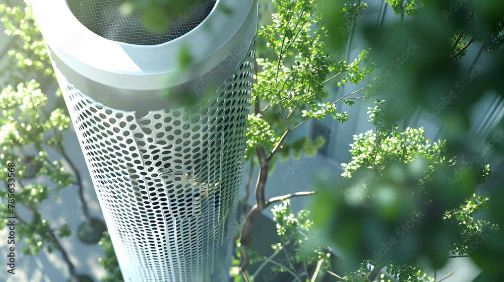 An air purifying tower designed to filter urban pollution and produce ...