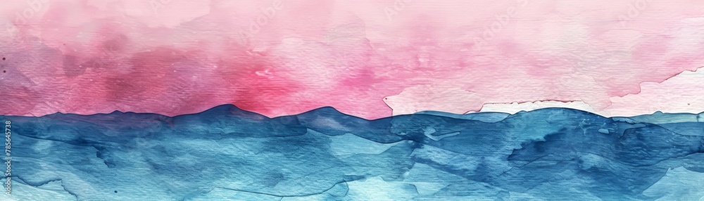 A watercolor painting of a death knight merging into a fractured sky ...