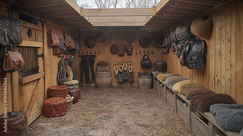 Zdjęcie Stock: Equine Care: A dedicated stable hand tends to the needs ...