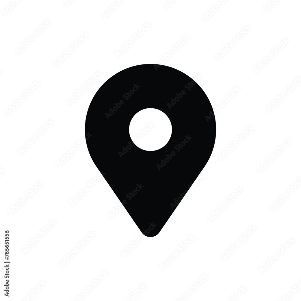 Destination point vector icon. Location in map tag flat sign design ...
