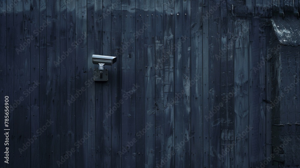 CCTV camera on the concrete wall. Security video surveillance and ...