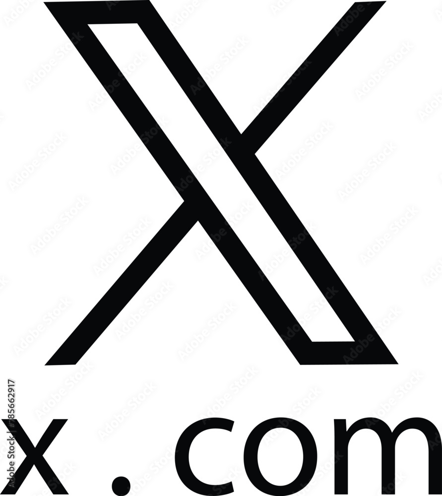 New Twitter x.com icon black. Popular social media button icon instant ...