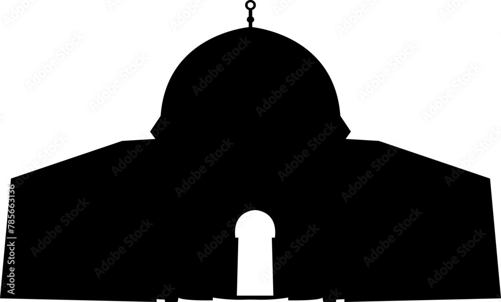 Vetor de Palestine al Aqsa mosque, compound in the city of "Jerusalem ...
