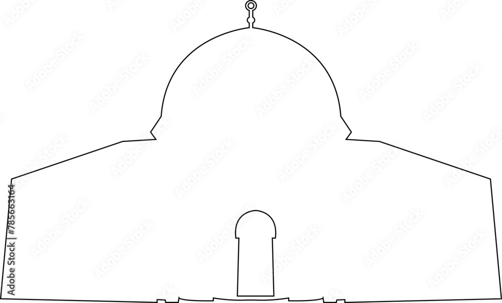 Palestine al Aqsa mosque with flag, compound in the city of "Jerusalem ...