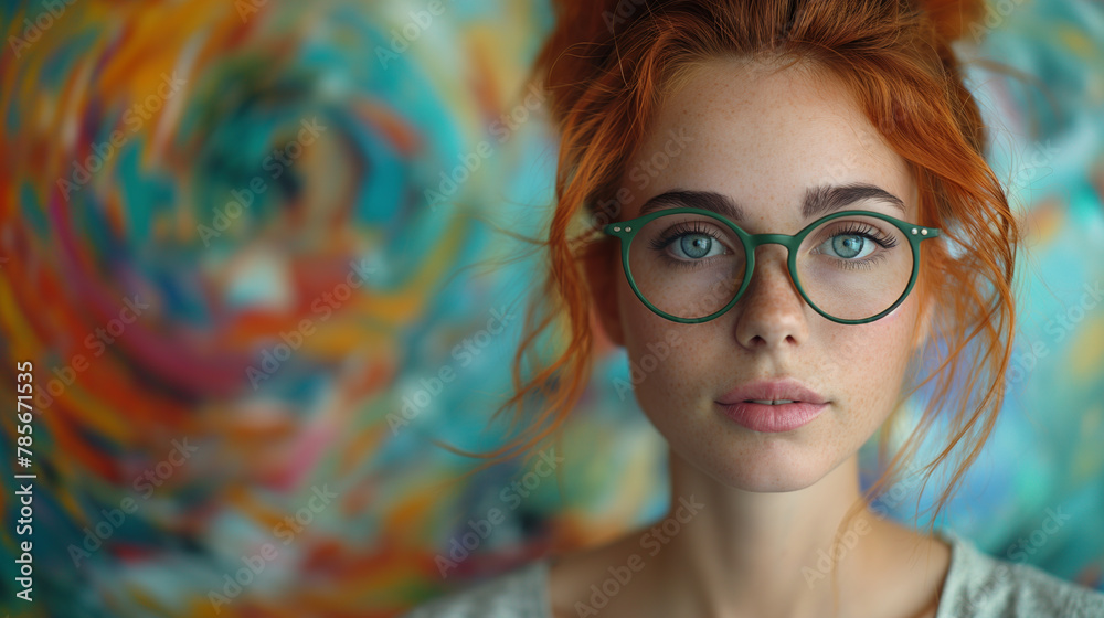 Vibrant Visionary: With a paintbrush in hand and a palette of vivid ...