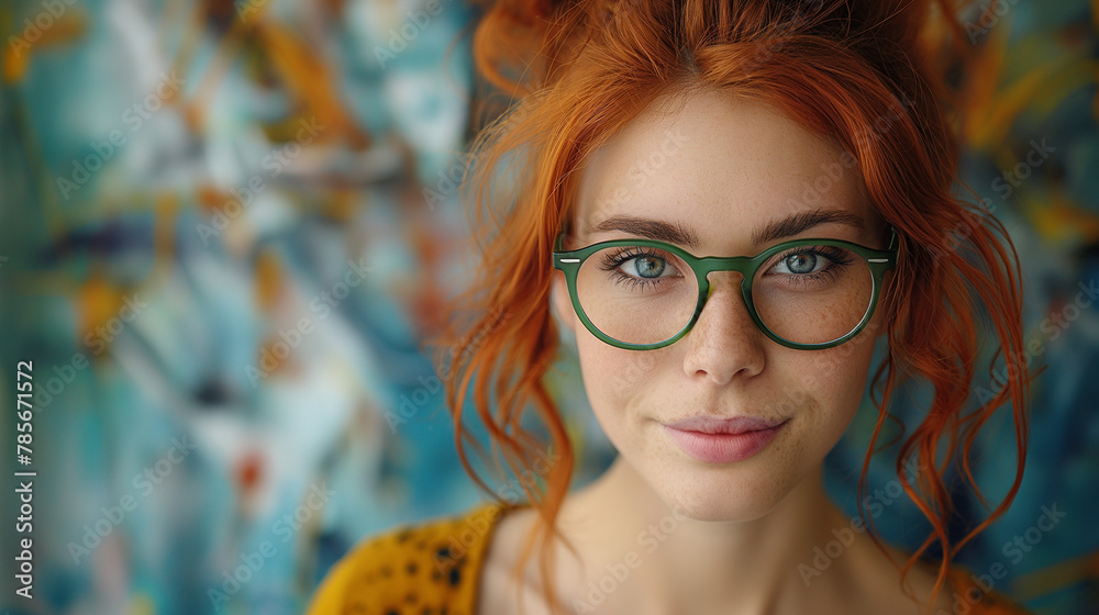 Vibrant Visionary: With a paintbrush in hand and a palette of vivid ...