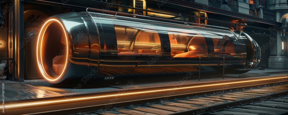 Experience cities connected in minutes with the Hyperloop travel pod, a ...