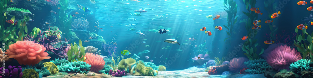 Oceanic Hide and Seek: 3D Model of an Underwater Playground with ...