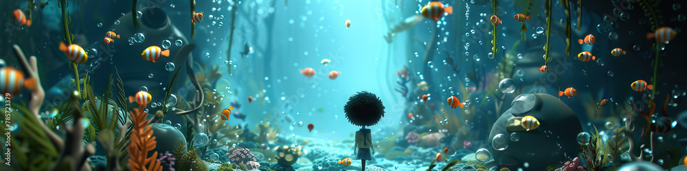 Oceanic Hide and Seek: 3D Model of an Underwater Playground with ...