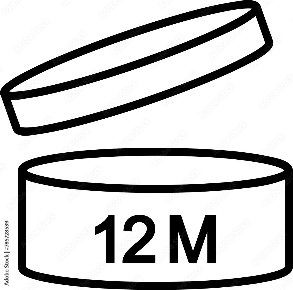 pao expiration date 12 months icon, period after opening, icon for ...