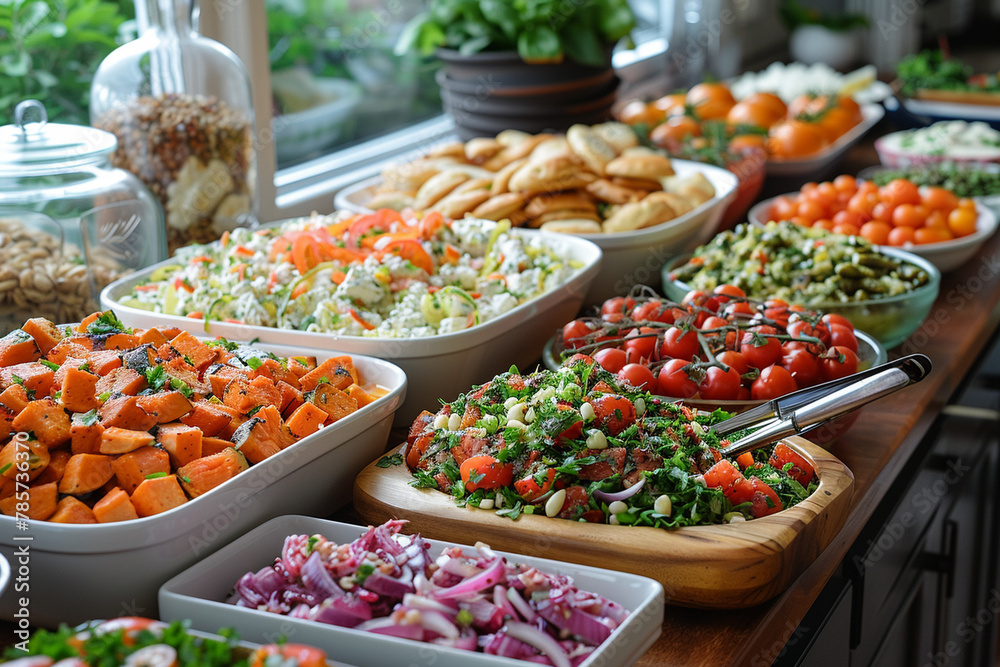 A community potluck where people bring dishes from their cultural and ...