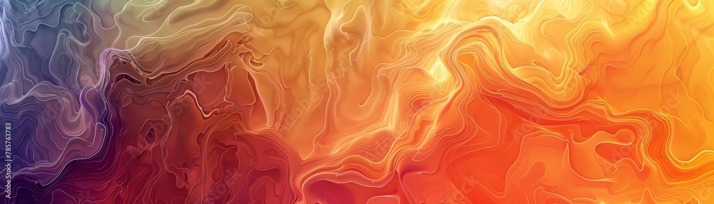 Abstract shapes and textures representing a global heat map with cooler ...