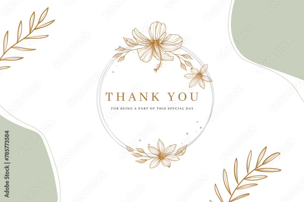 Thank you card template design. Stock Vector | Adobe Stock