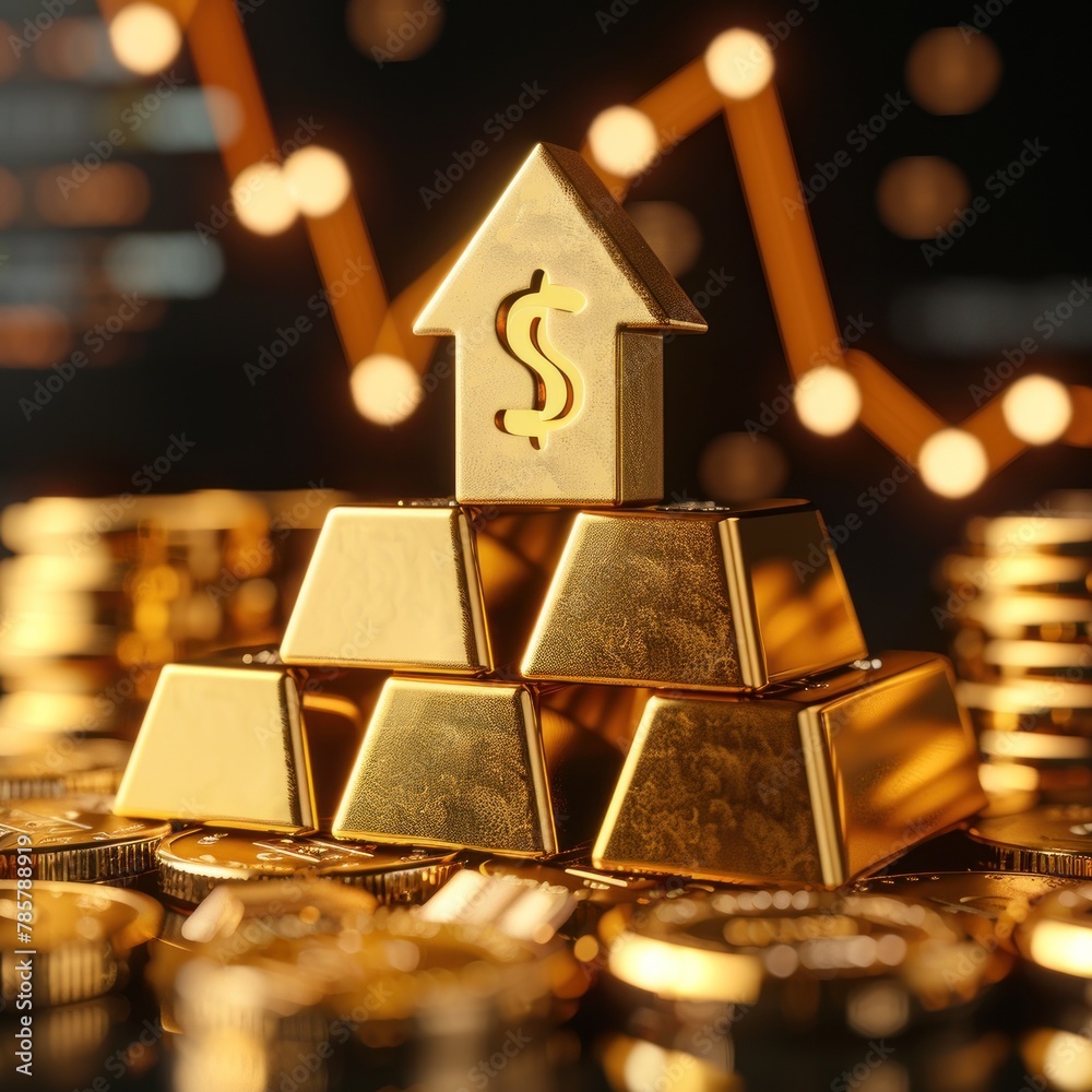 Gold investment has experienced a drastic increase, the arrow chart ...