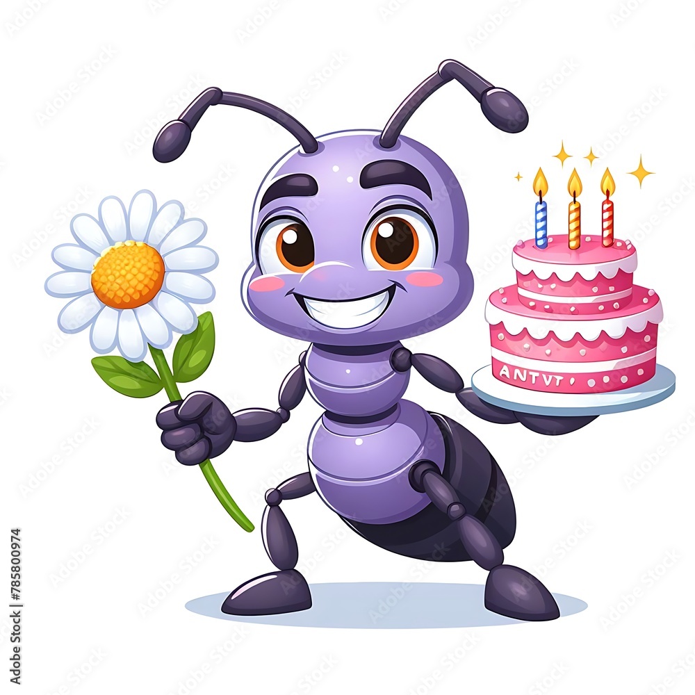 Cartoon ant character isolated vector. Cute and funny insect clipart ...