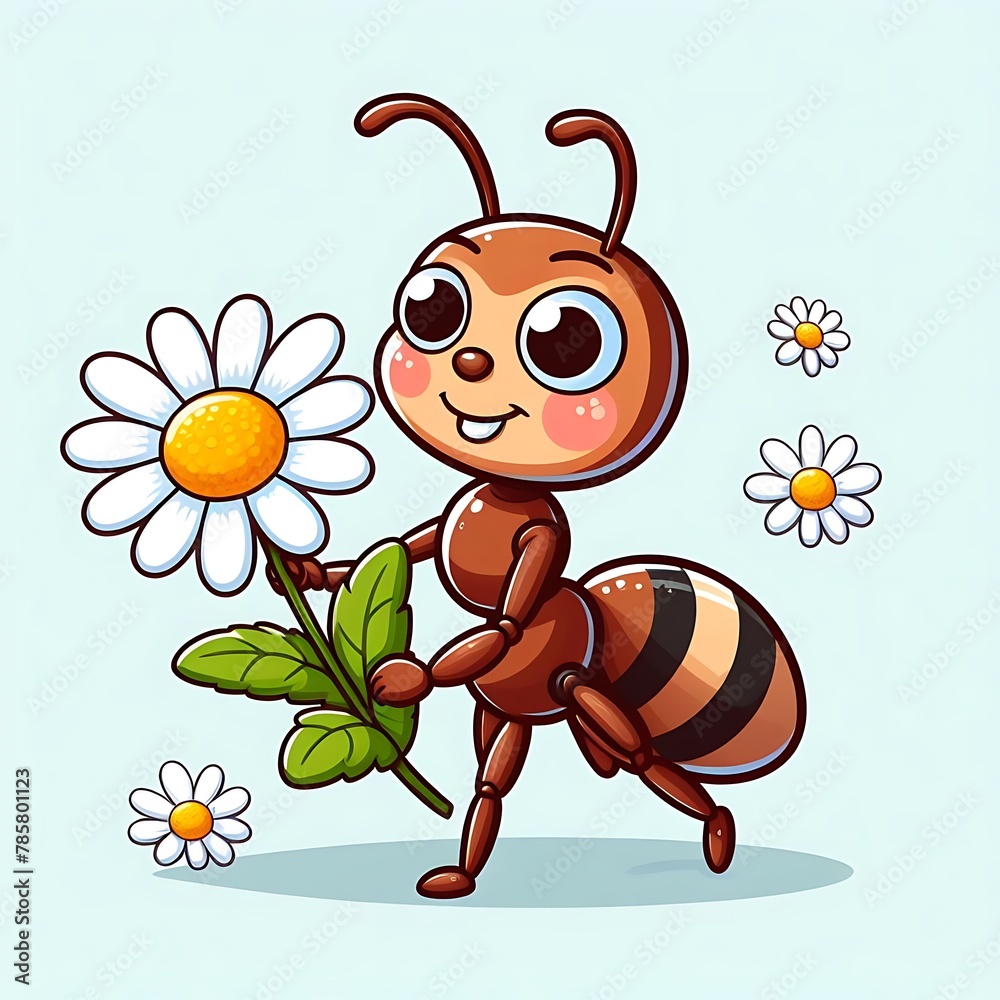 Cartoon Ant Character Isolated Vector Cute And Funny Insect Clipart