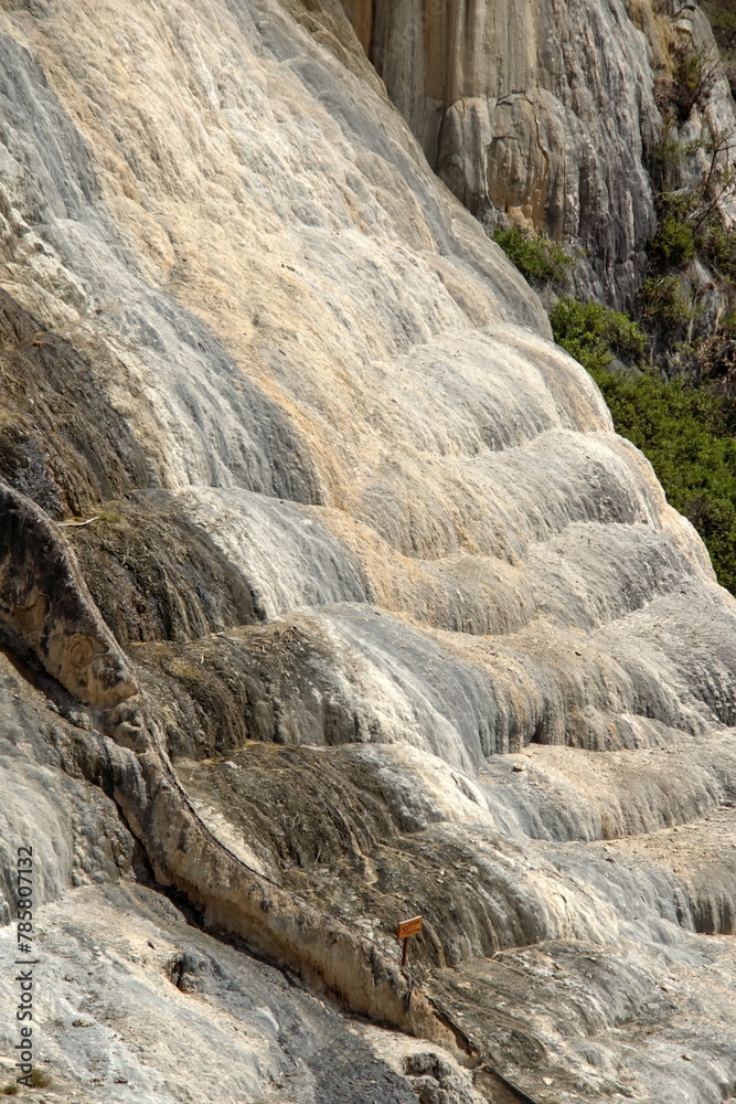 Waterfall rock formation at Hierve el Agua in San Lorenzo Albarradas ...