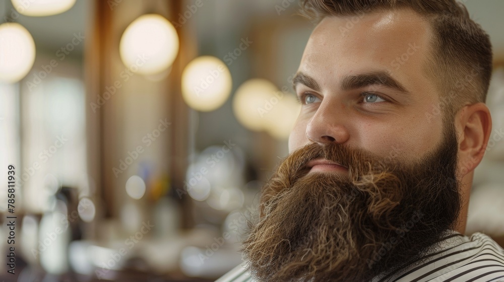 The neatly trimmed beard on this mans face gave him a polished and ...