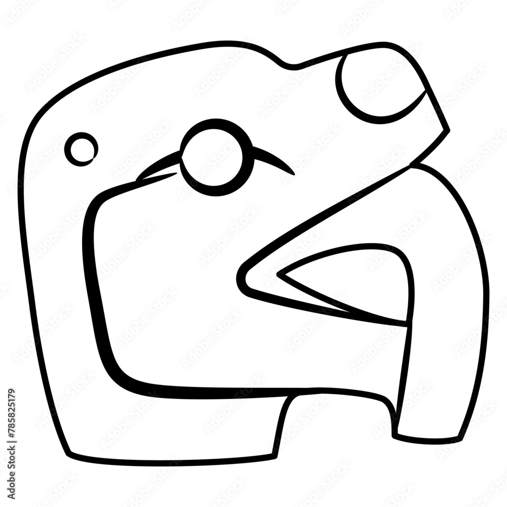 Head of fantastic beast with open mouth. Jaguar or snake with fangs or ...