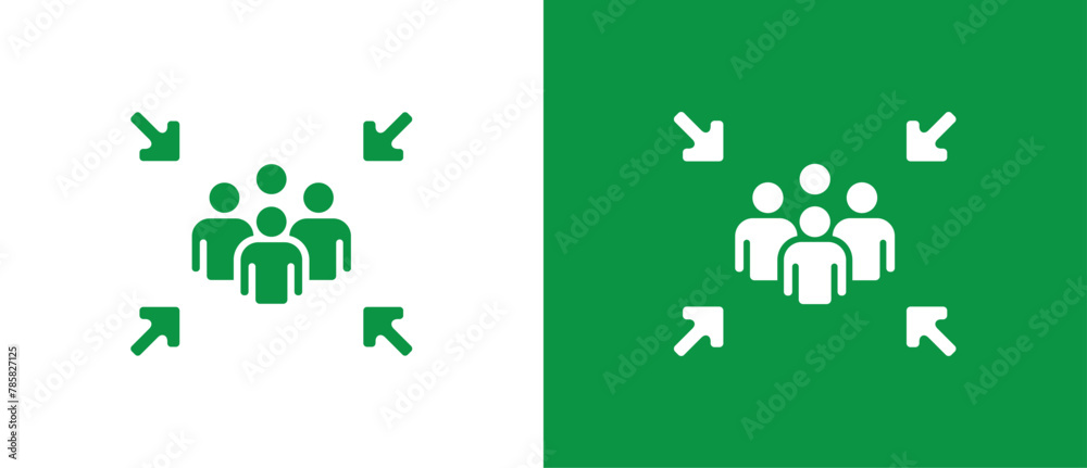 Green Assembly point sign. gathering point signboard, Assembly point ...