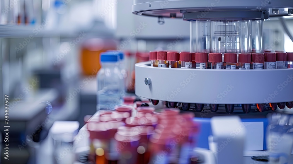 Dynamic Laboratory Environment: Centrifuges Whirling Blood Samples with ...