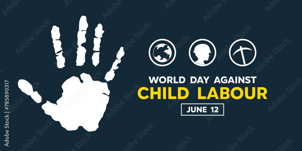 World Day Against Child Labour. Hand, earth, child and more . Suitable ...