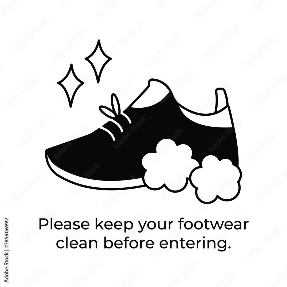 Please keep footwear clean before entering sign age banner poster ...