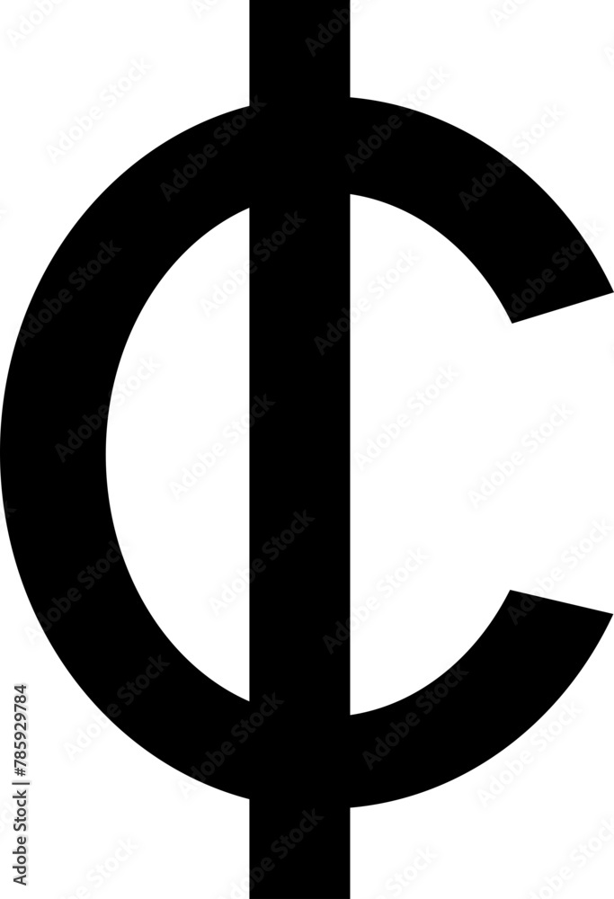 cent sign icon . Element of web icon with one color for mobile concept ...