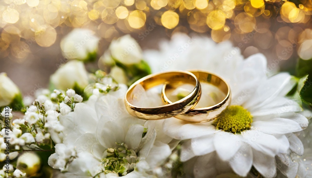 wedding symbols two golden weading rings Stock Illustration | Adobe Stock