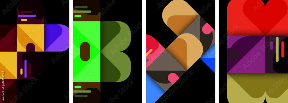 A collage of four images featuring the letter B in the middle ...