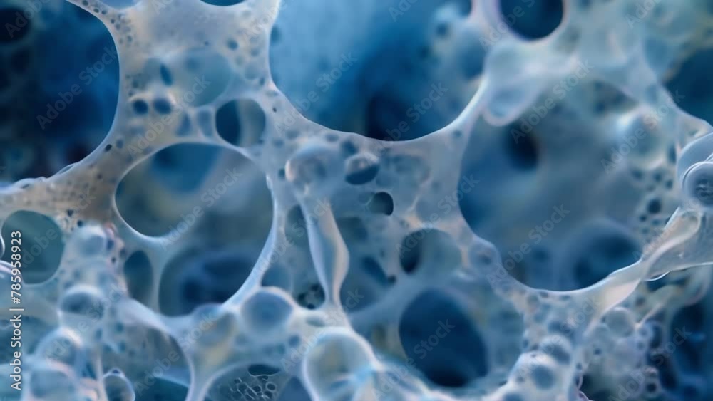 The microscopic view of a fungal colony with its dense web of hyphae ...