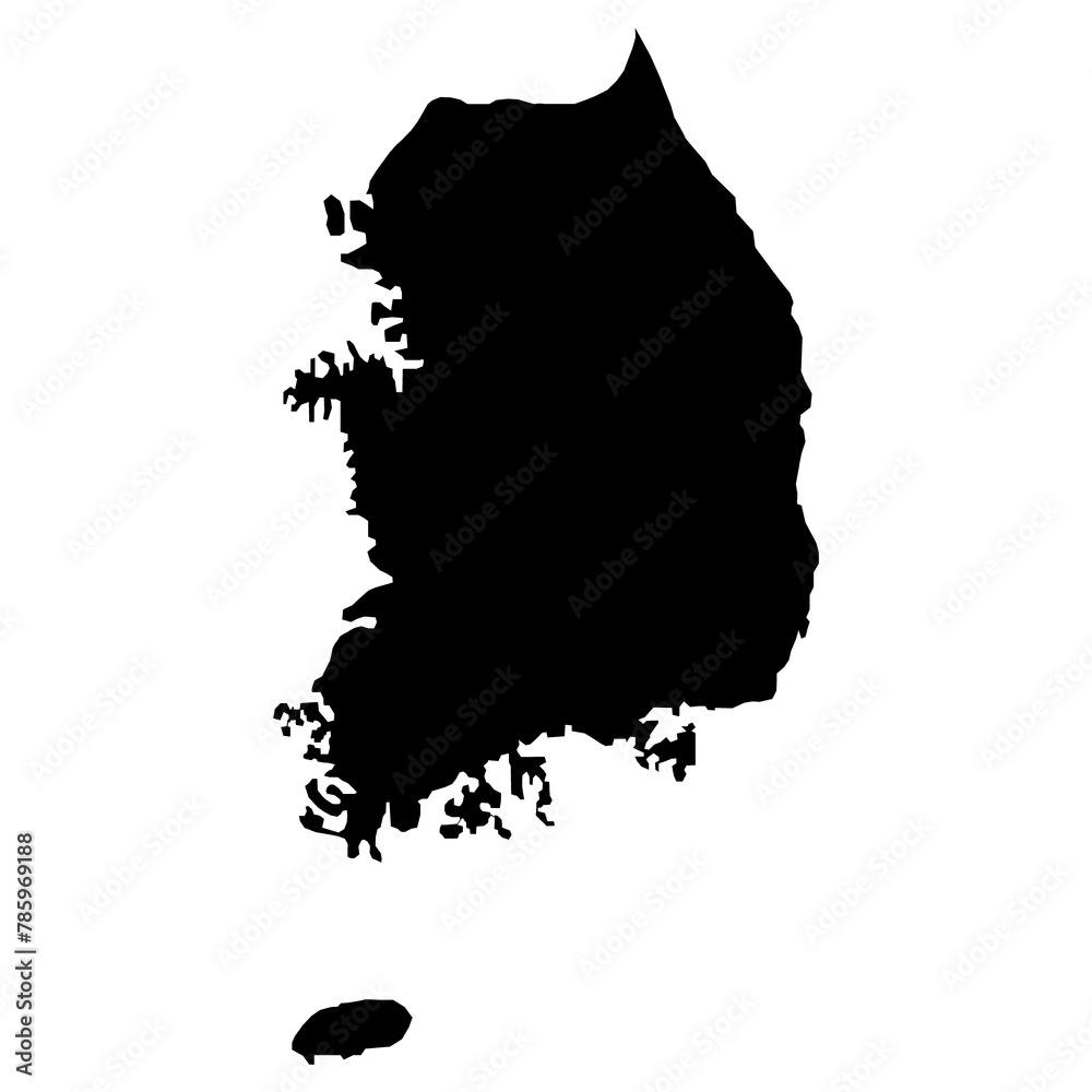 Map of south korea isolated on Transparent background. Stock ...