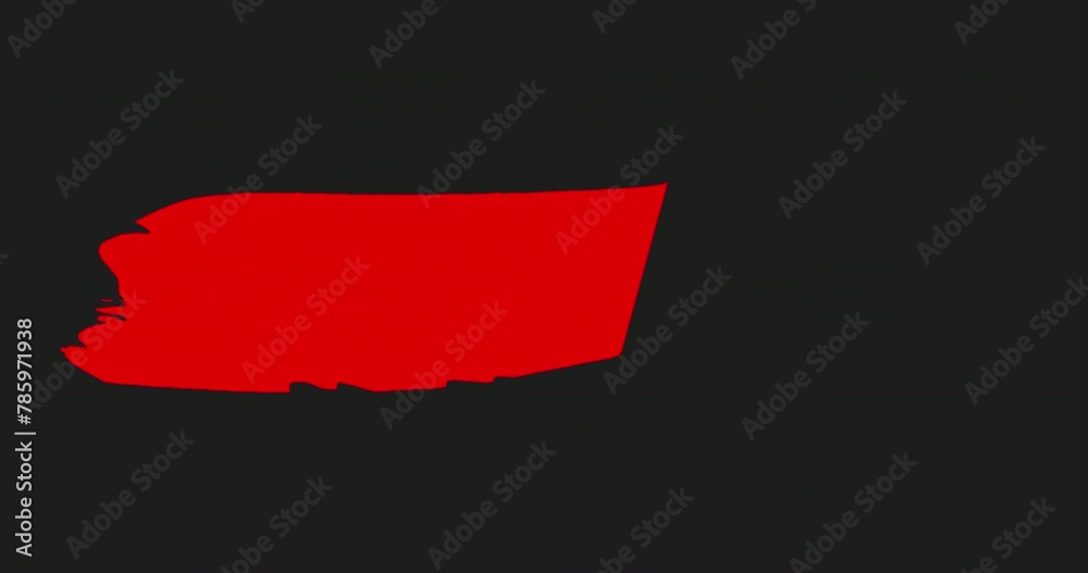 4K Paint Brush lower third pack in an alpha channel. Animated painting ...