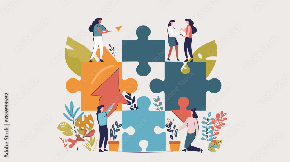 Teamwork Builds Success: People Collaborating to Assemble Rising Arrow ...