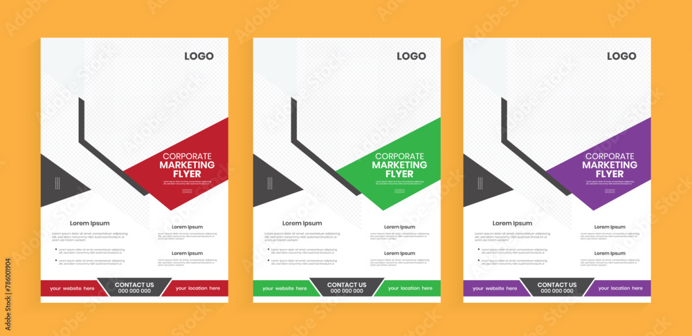 Corporate marketing flyer design layout. Business flyer template ...