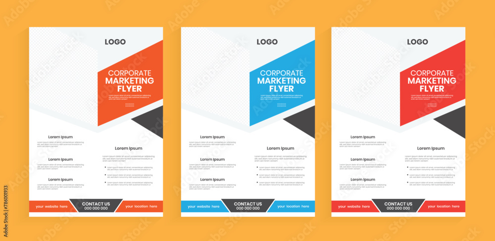 Corporate marketing flyer design layout. Business flyer template ...